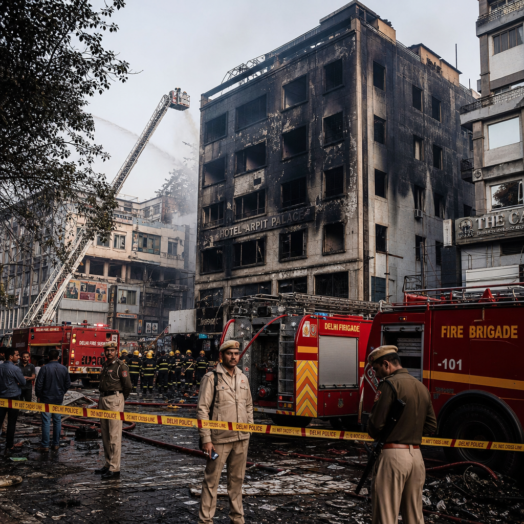 South Delhi Hotel Fire Kills 21 as Police Arrest Cook Keshav Negi for ...